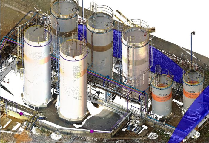3D scanning in industrial plants - Sentec Industrial Engineering